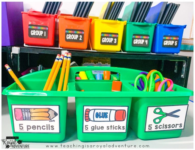 Free Table Caddy Labels That Keep Your Classroom Supplies Organized All Day