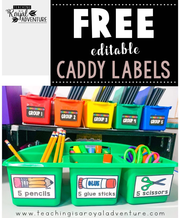 Free Table Caddy Labels That Keep Your Classroom Supplies Organized All Day